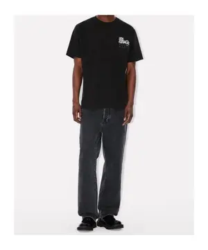 Kenzo Happy Tiger' Embroidered T-shirt In Cotton