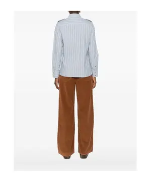 Celine Striped Long-sleeve Shirt