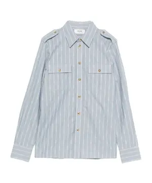 Celine Striped Long-sleeve Shirt - No