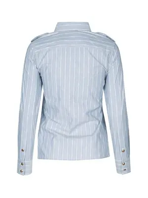 Celine Striped Long-sleeve Shirt
