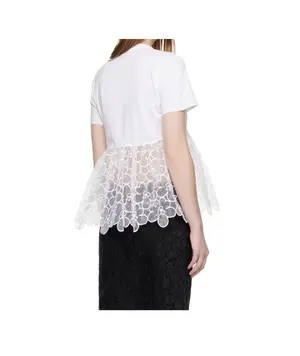 Cecilie Bahnsen Lace Detail T-shirt