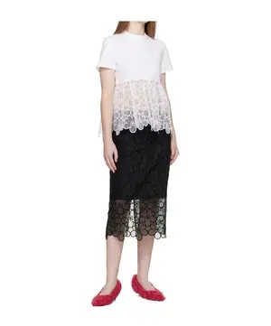 Cecilie Bahnsen Lace Detail T-shirt