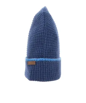 Kiton Textured Knit Beanie - Blue