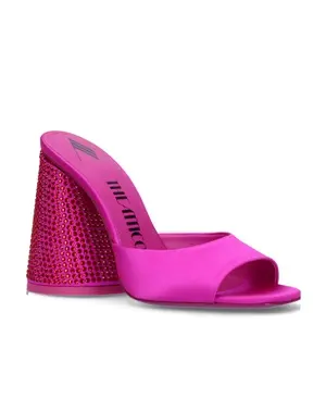 Attico The Luz Chunky Heel Mule - Pink