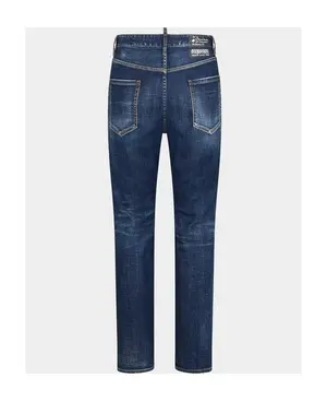 Dsquared2 Logo Patch Straight-leg Jeans - Blue