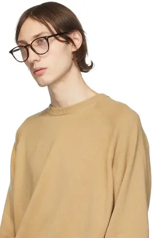 TOM FORD Tortoiseshell Round Frame Glasses - Brown