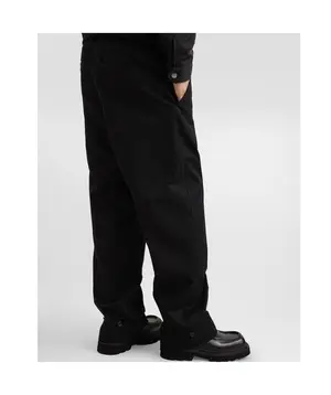 Dolce & Gabbana Straight-leg Trousers With Logo Plaque - Black