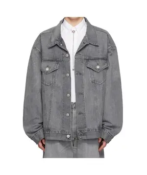 Junya Watanabe Lapel Long Sleeve Denim Jacket - Gray