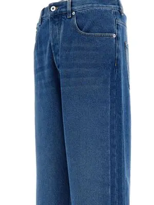 Bottega Veneta Wide Leg Turned-up Jeans