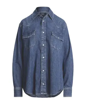 Polo Ralph Lauren Long-sleeved Denim Shirt - Blue
