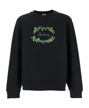 Burberry Logo Embroidered Crewneck Sweatshirt