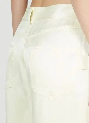Bottega Veneta Logo Jeans With Belt Rings - White