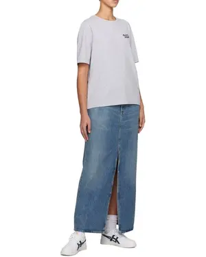 Maison Kitsuné Logo Embroidered Crewneck T-shirt