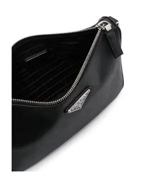 Prada Logo Plaque Zipped Crossbody Bag