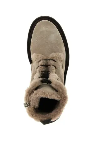 Brunello Cucinelli Shearling Lace-up Boots