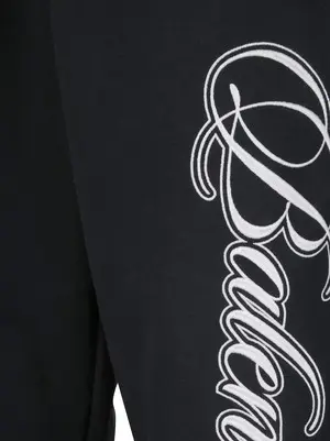 Balenciaga Baggy Cursive Logo Wide-leg Pants - Black