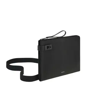 FERRAGAMO Gancini Buckled Zip-up Clutch Bag