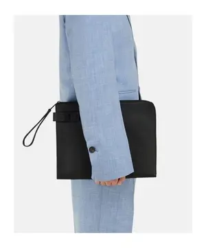 FERRAGAMO Gancini Buckled Zip-up Clutch Bag