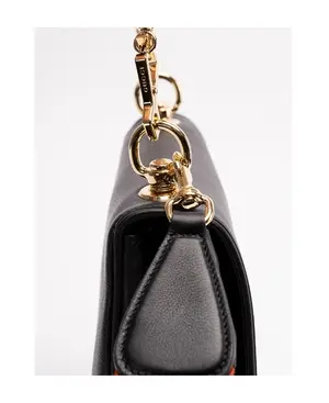 Gucci Blondie Top Handle Bag With Interlocking G Detail - Black