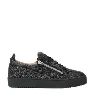GIUSEPPE ZANOTTI Glitter Zip-up Sneakers - Black