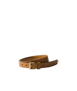 Prada Logo Detailed Buckled Belt - Caramel
