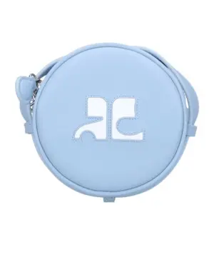 COURREGES Circle Logo Crossbody Bag - Blue