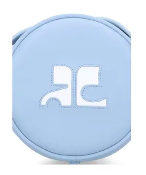 COURREGES Circle Logo Crossbody Bag - Blue