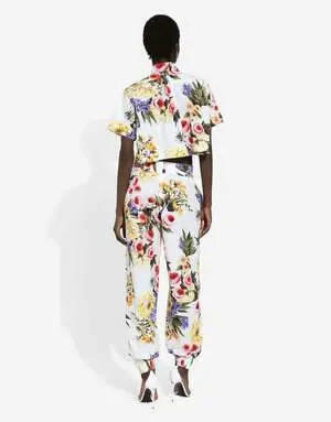 Dolce & Gabbana Floral Print Balloon Pants