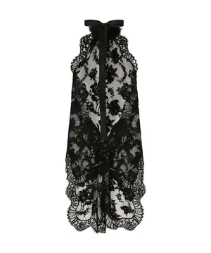 Dolce & Gabbana Floral Lace Asymmetrical Top