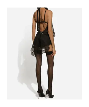 Dolce & Gabbana Floral Lace Asymmetrical Top