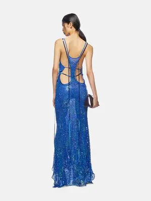 Attico Sequin Trumpet Hem Gown