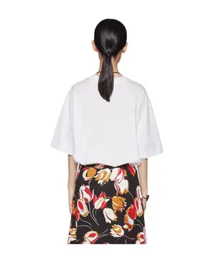 Marni Logo Printed Crewneck T-shirt - White