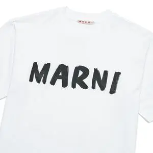 Marni Logo Printed Crewneck T-shirt - White