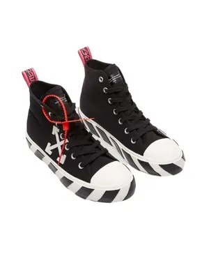 Off-White Arrow Stripe High Top Sneakers - Black
