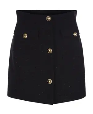 ALESSANDRA RICH Alessandra Rich Bouclé A-Line Mini Skirt