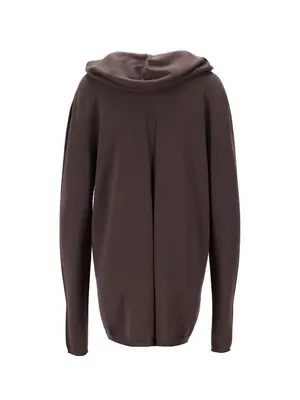 Rick Owens Oversized Hooded Long Sleeve Sweater - Black