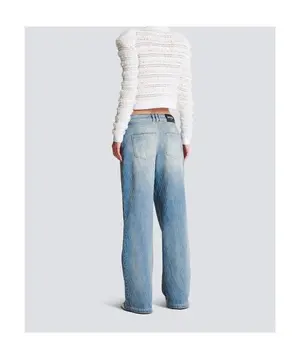 Balmain Logo Patch Straight-leg Jeans