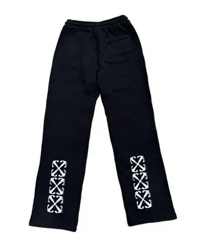 Off-White Arrow Pattern Drawstring Joggers - Black