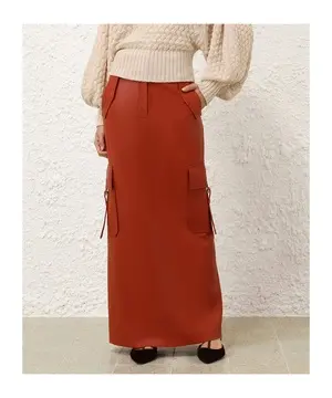 Zimmermann Illustration Leather Midi Skirt