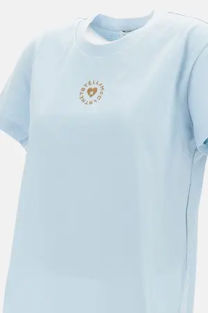 Stella McCartney Logo Printed Crewneck T-shirt - Blue