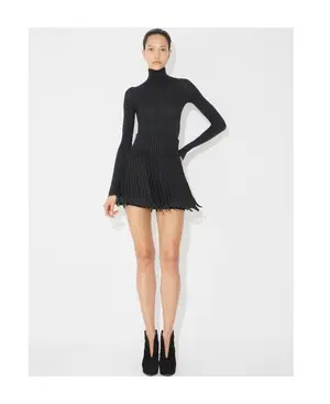 Alaïa Knitted Pleated Skirt