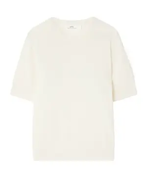 Arch4 Ribbed Knit T-shirt - White