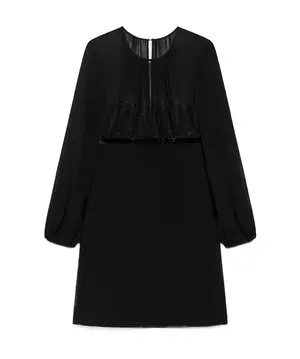 Max Mara Crewneck Long-sleeved Dress