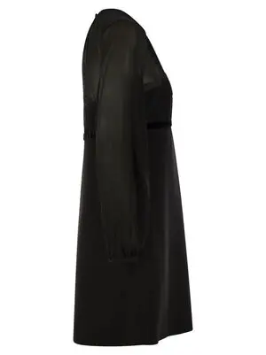 Max Mara Crewneck Long-sleeved Dress