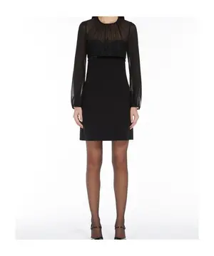 Max Mara Crewneck Long-sleeved Dress
