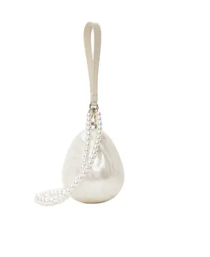 Simone Rocha Pearl-embellished Egg Mini Bag