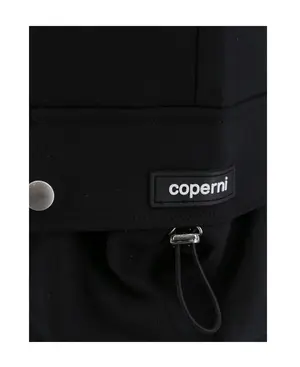 Coperni Drawstring Waist Midi Skirt With Covered Pockets And Label Badges