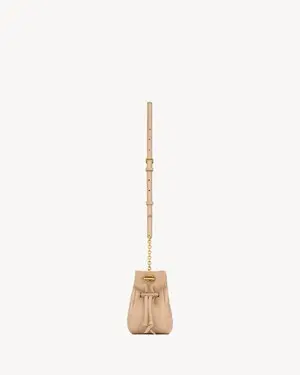 Saint Laurent Jamie Mini Lambskin Shoulder Bag - Light Beige