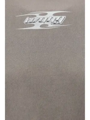 Alexander Wang Blade Logo Embossed Hoodie - Gray