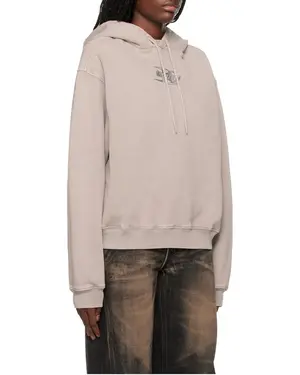Alexander Wang Blade Logo Embossed Hoodie - Gray
